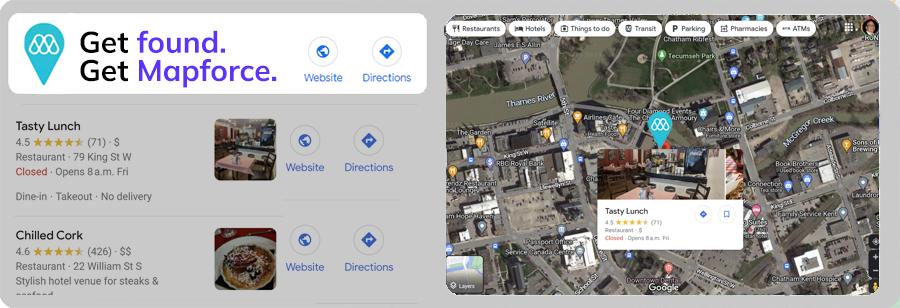 Maps Marketing for Restaurants - MapForce
